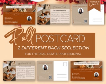 Real Estate Fall Postcard, Real Estate Marketing, Autumn Mailer, Fall ...