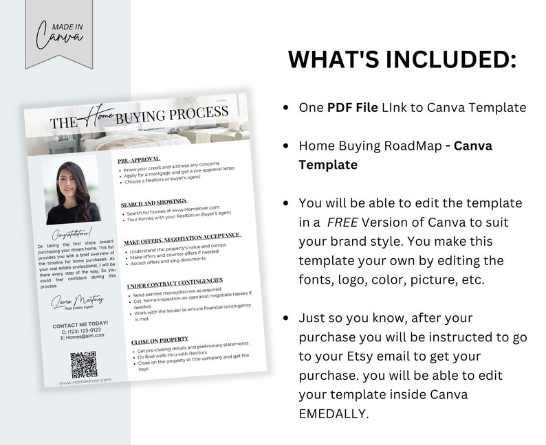 Home Buyer Roadmap Real Estate Marketing, Home Buying Process Packet ...