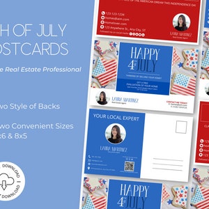 Real Estate 4th of July Postcard, Summer Postcard, Real Estate ...