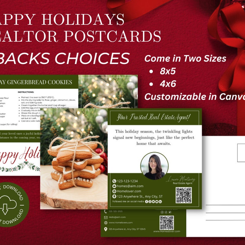 Realtor Christmas Cards - Etsy