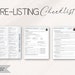 Realtors New Listing Pre-listing Checklist Package for Real Estate ...