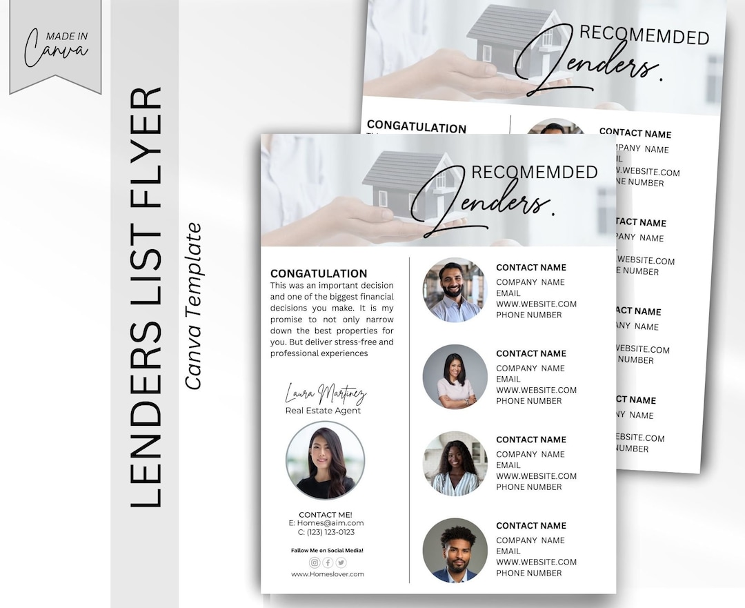 Mortgage Lender Recommendations List Real Estate Agent Trusted Lender ...