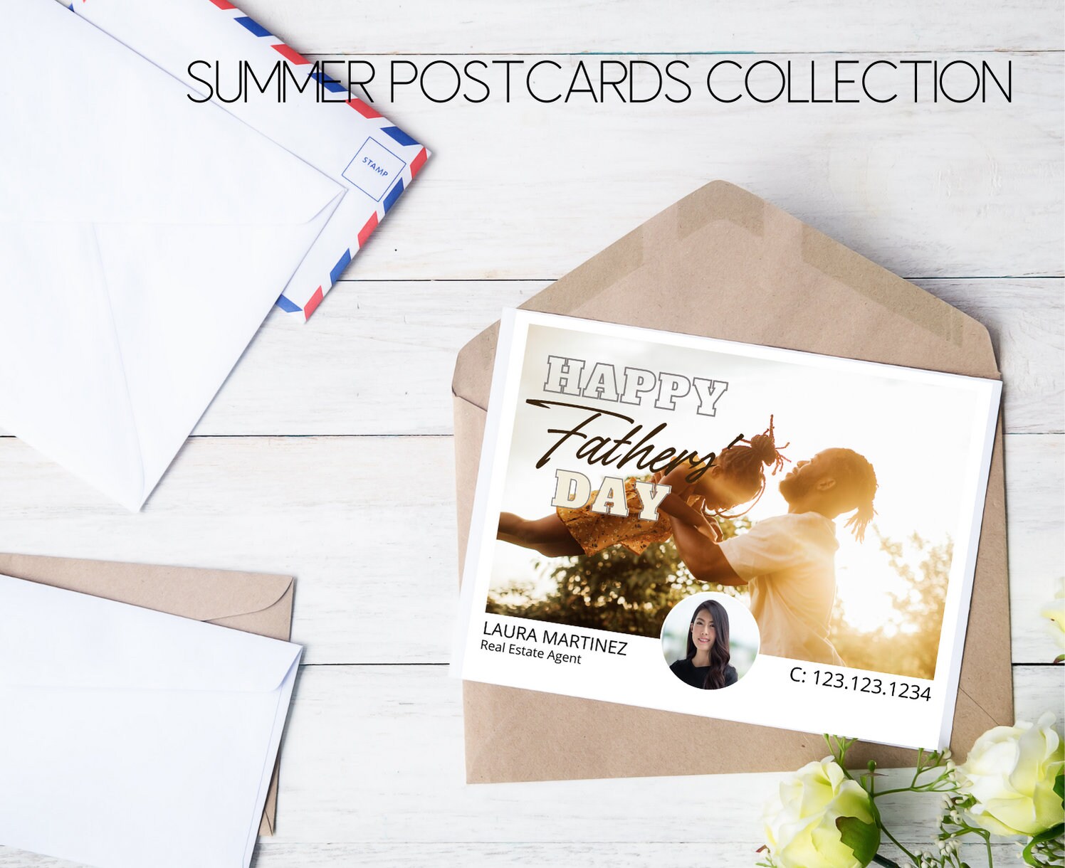 Realtor Summer Postcard, Real Estate Summer Marketing Postcard, Realtor ...