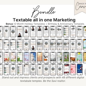 Textable Real Estate Marketing Templates Bundle Realtor Text CMA Update ...