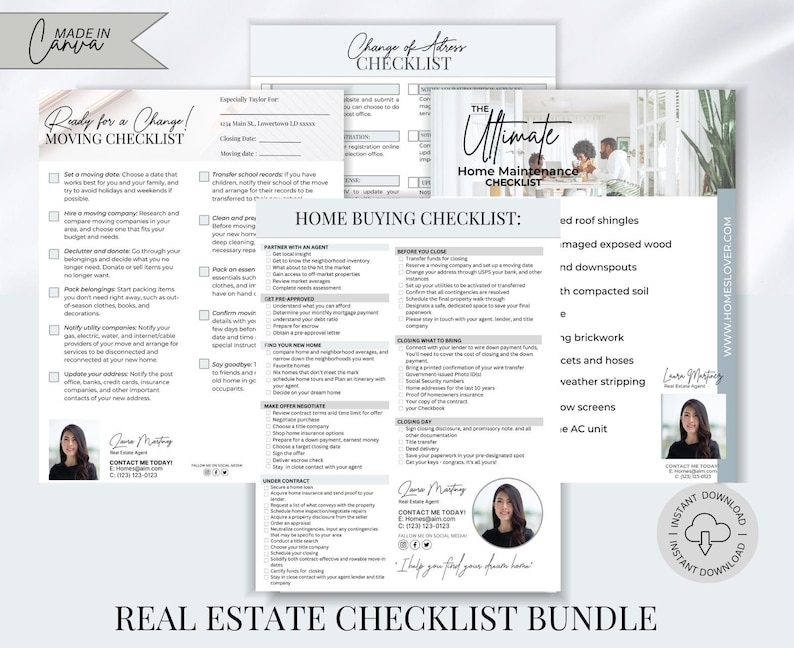 NEW Real Estate Agent Checklist Bundle Package Prep - Listing ...