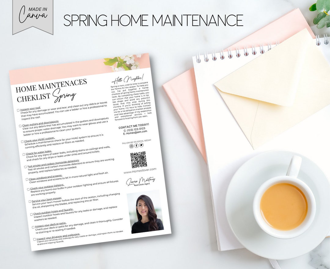 Spring Home Maintenance Checklist for Real Estate Agents Canva ...