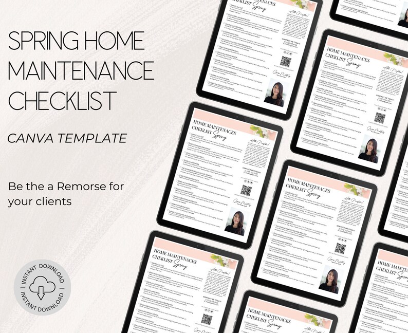 Spring Home Maintenance Checklist for Real Estate Agents Canva ...