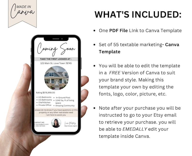Textable Real Estate Marketing Templates Bundle Realtor Text CMA Update ...