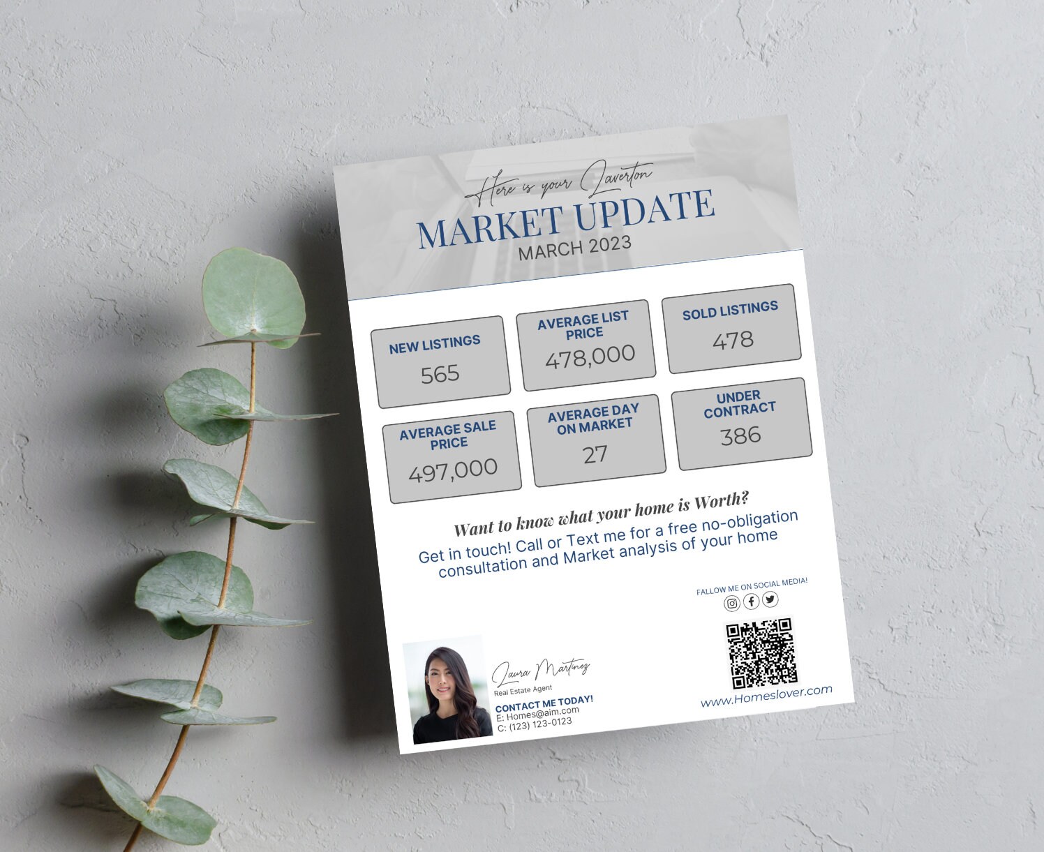 Changing Market Update Flyer Template Market Update Realtor Prospecting ...