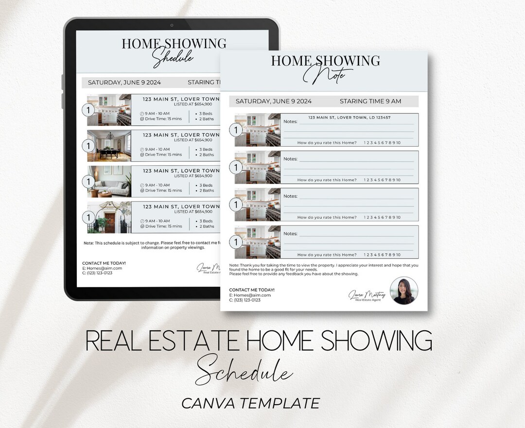Customizable Home Tour Schedule Realtor Flyer Design & High-performing ...