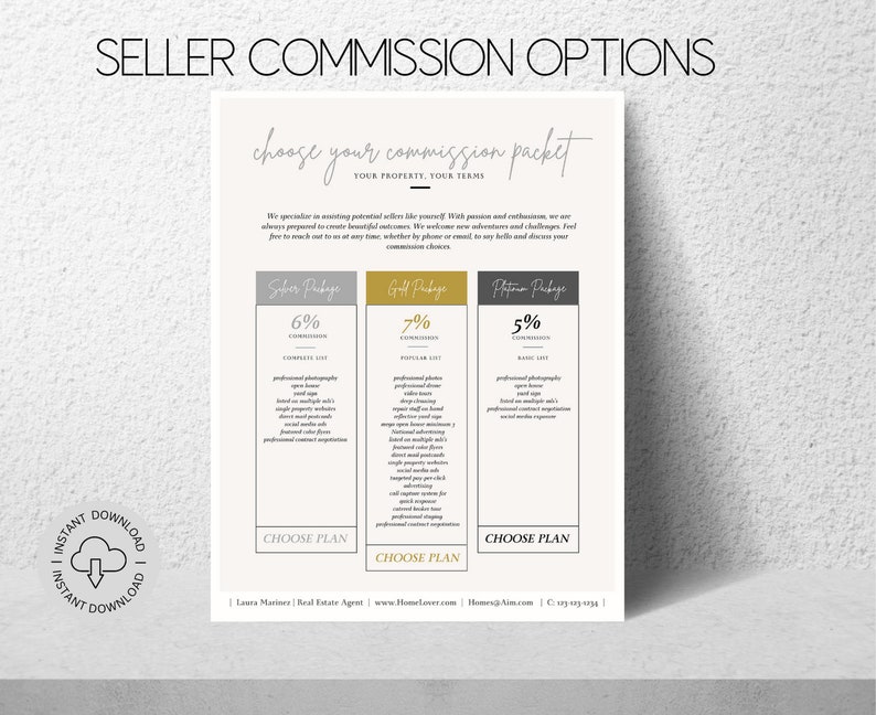 Listing Presentation, Real Estate Commission Sheets, Commission Sheet ...