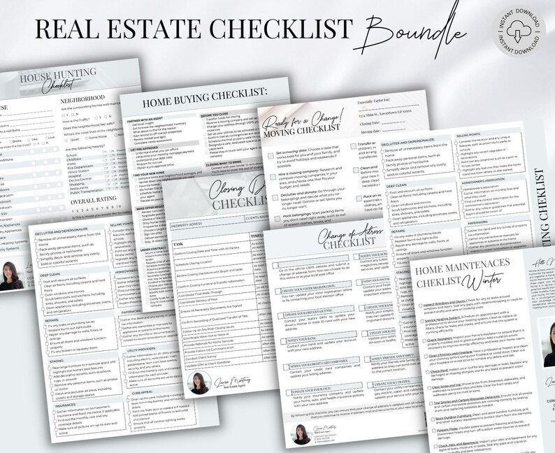 NEW Real Estate Agent Checklist Bundle Package Prep Listing ...