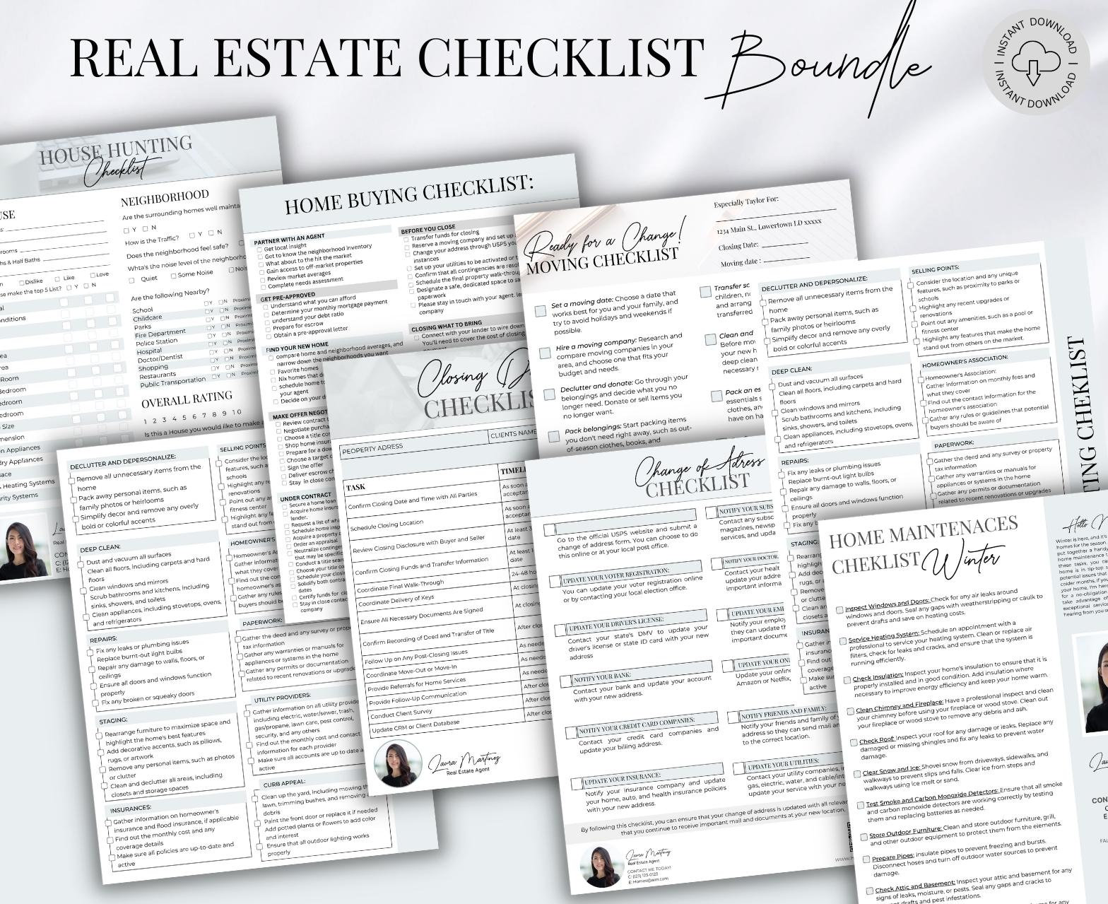 NEW Real Estate Agent Checklist Bundle Package Prep Listing ...