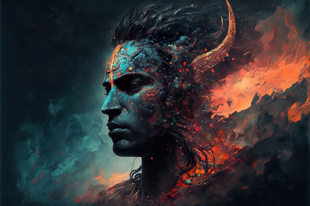 Lord Shiva: the Eternal Symphony, Modern Art Canvas - Etsy