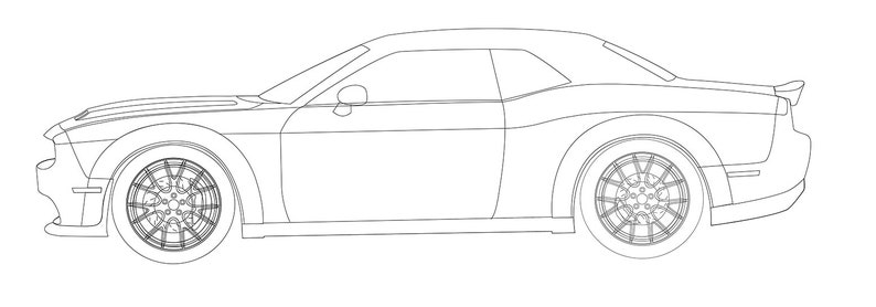 Dodge Challenger SRT Hellcat SVG PNG High Resolution for - Etsy