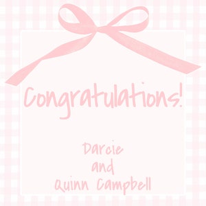 Baby Gift Tag, Gift Enclosure, Baby Shower Gift Tag, Pink Bow ...