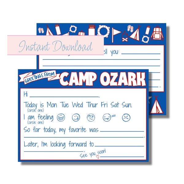 Camping Postcard - Etsy