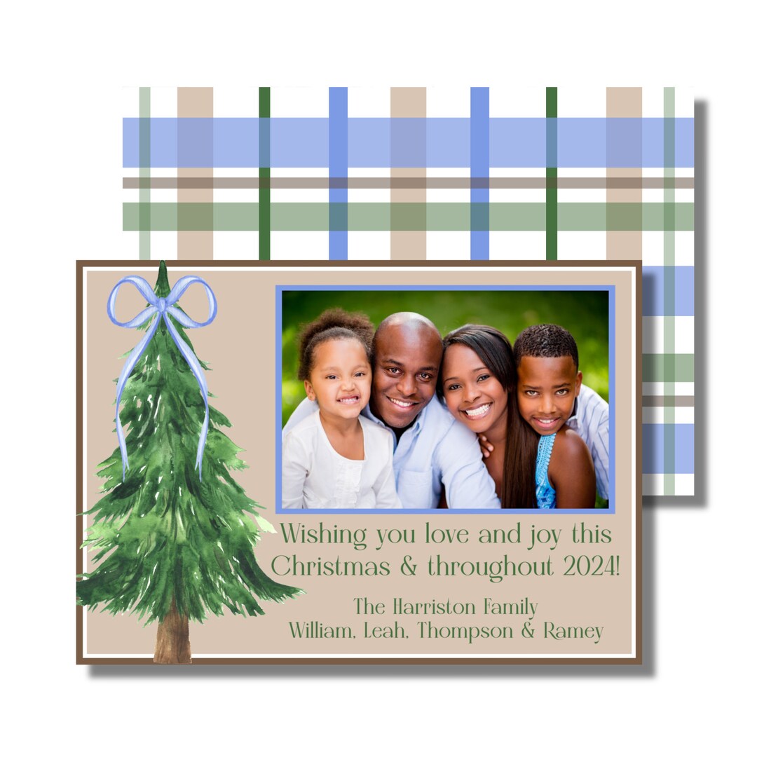 Christmas Photo Card Holiday Photo Card Family Picture Card - Etsy