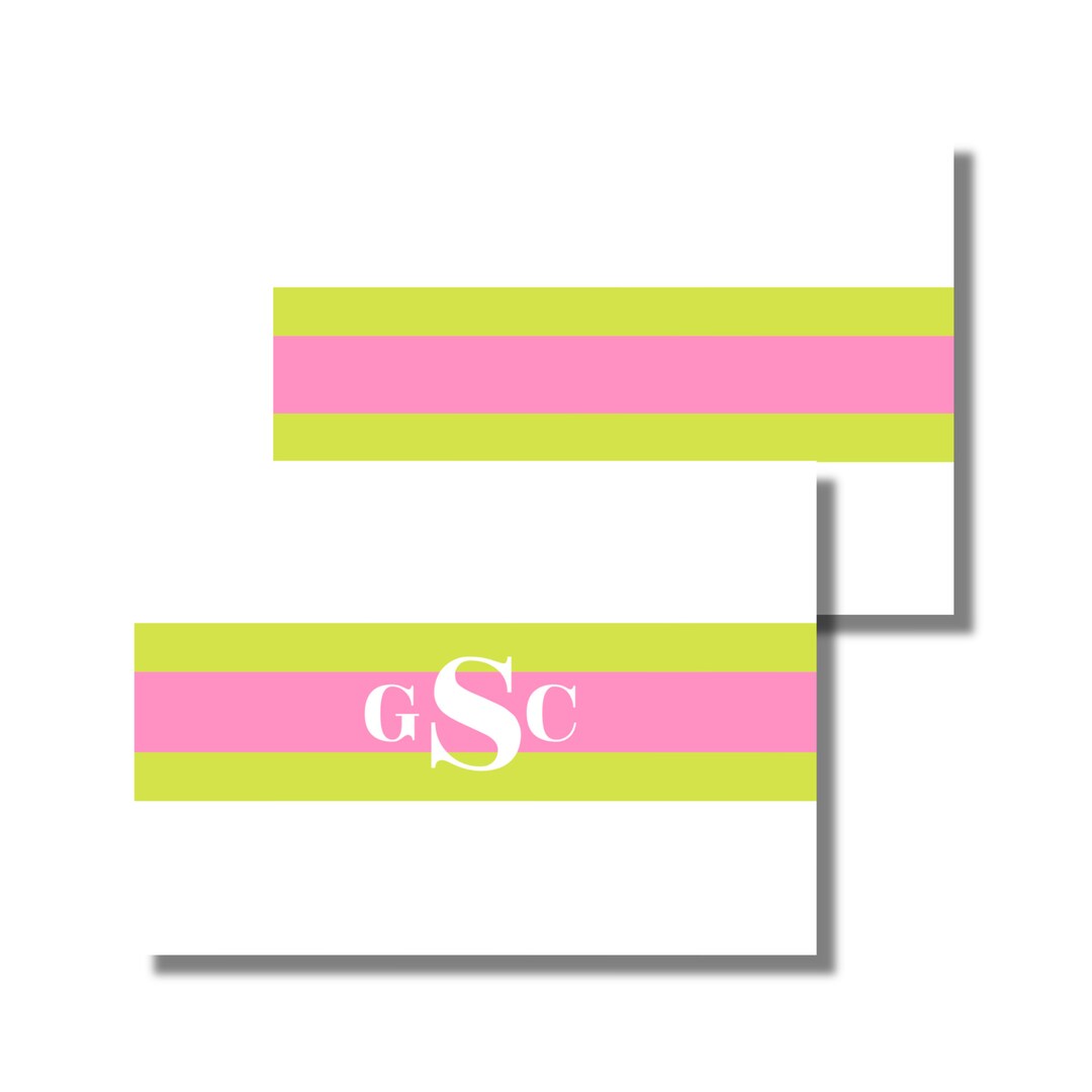 Preppy Stationery, Thank You Notes, Notecard, All Occasion, Pink Green ...