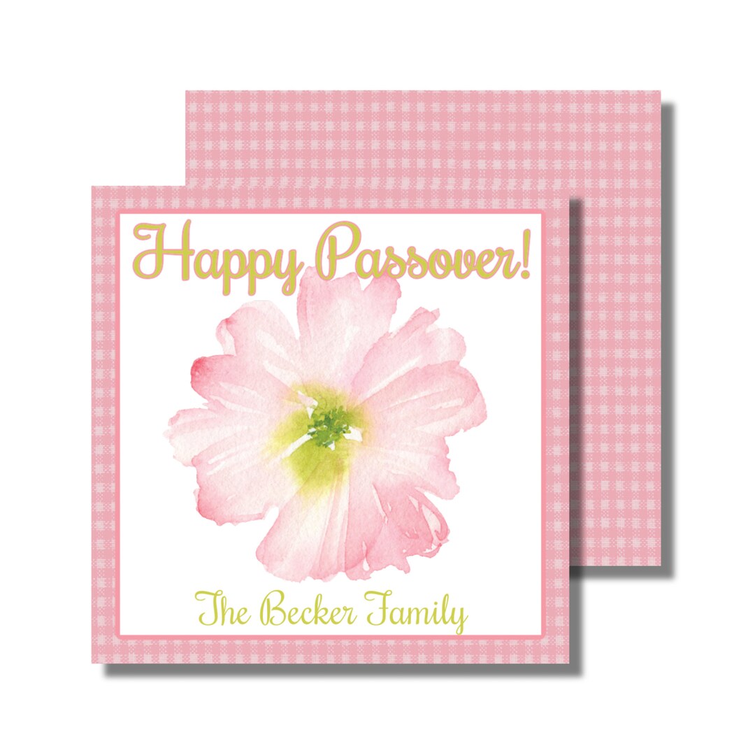 Personalized Watercolor Passover Gift Tag, Printable Enclosure Card ...