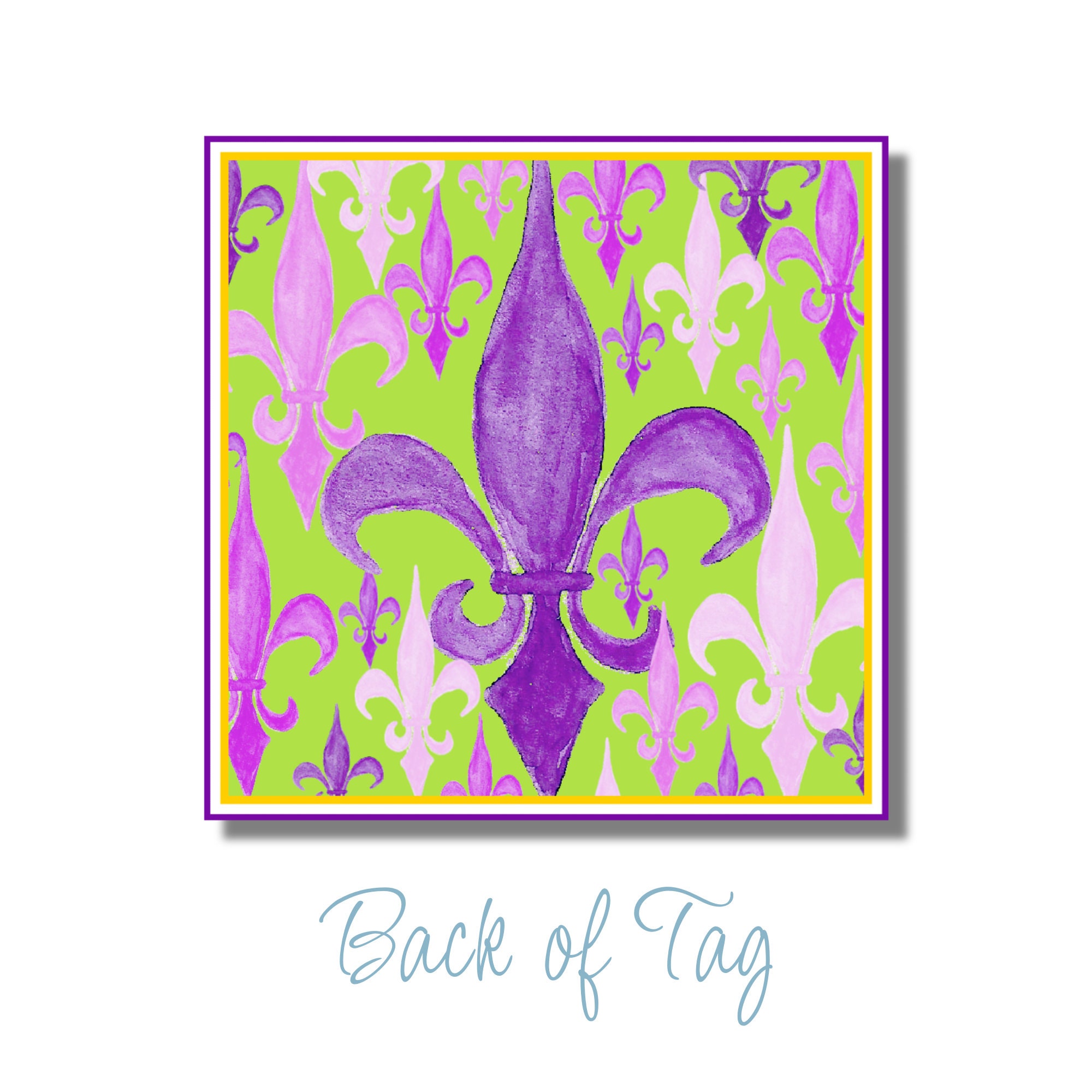 Mardi Gras Gift Tag Gift Enclosure Party Favor Tag Mardi - Etsy