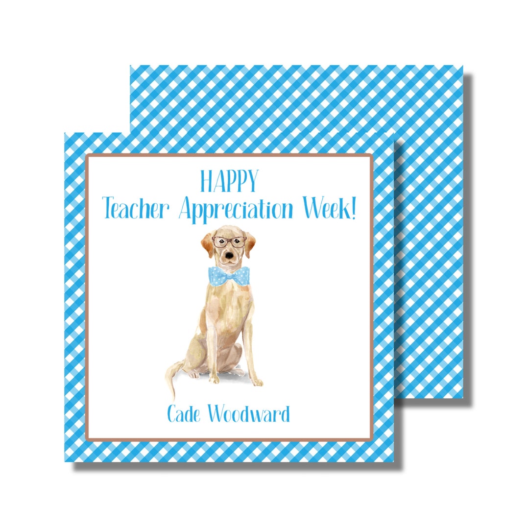 Teacher Appreciation Gift Tag, Gift Enclosure, Treat Tag, Watercolor ...
