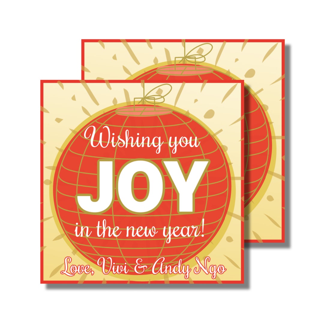 Chinese New Year Gift Tag, Gift Enclosure, Favor Tag, Lunar New Year ...