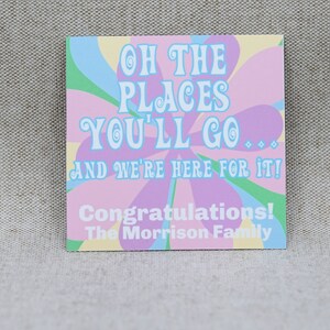 Graduation Gift Tag, Gift Enclosure, Party Favor Tag, Oh the Places ...