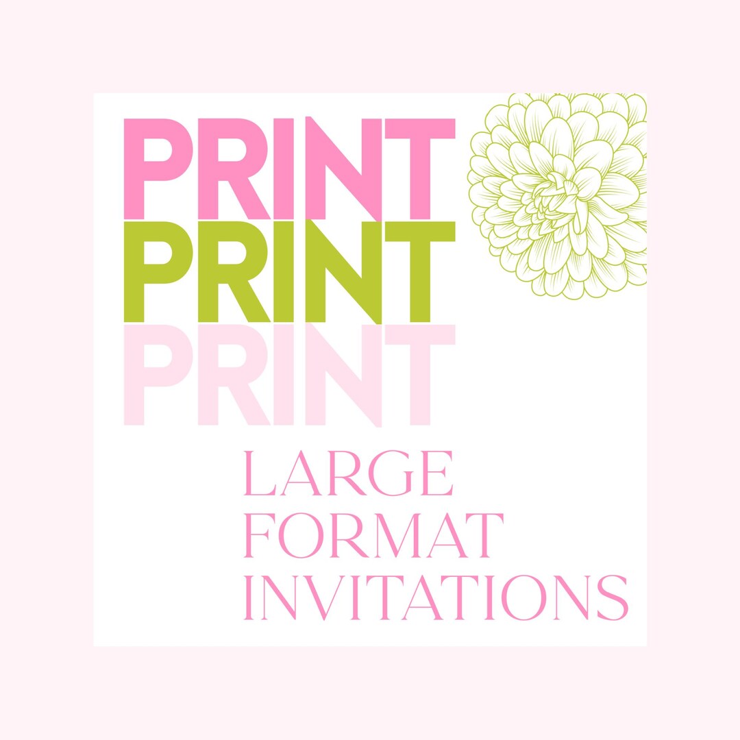 PRINTING - All Large Format Invitations (including Wedding Invitations ...