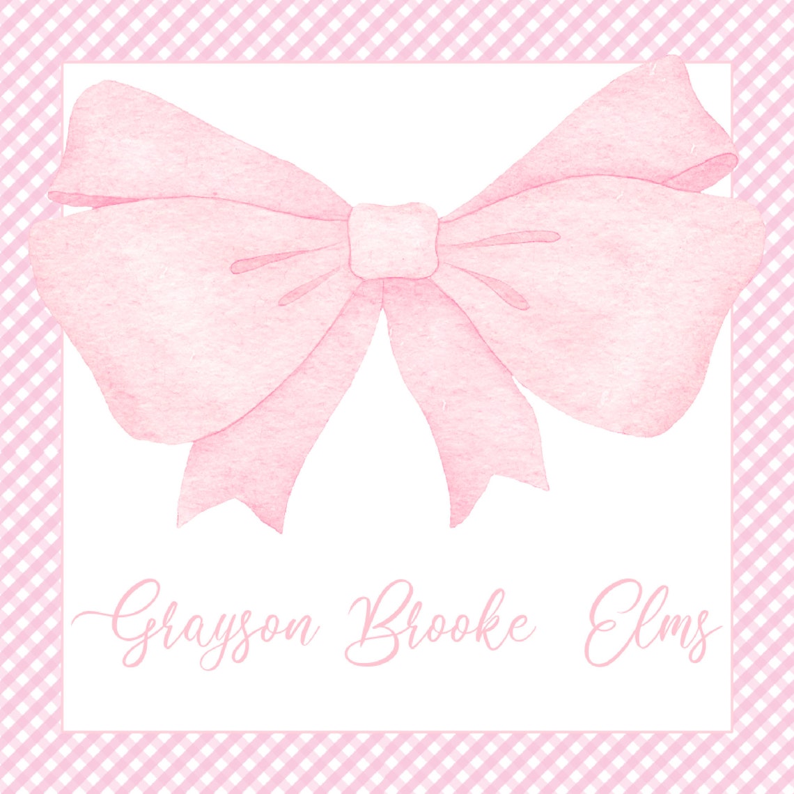 Baby Gift Tag, Gift Enclosure, Calling Card, Name Tag, Baby Pink Bow ...