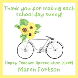 Teacher Appreciation Week Gift Tag, Gift Enclosure, Treat Tag ...