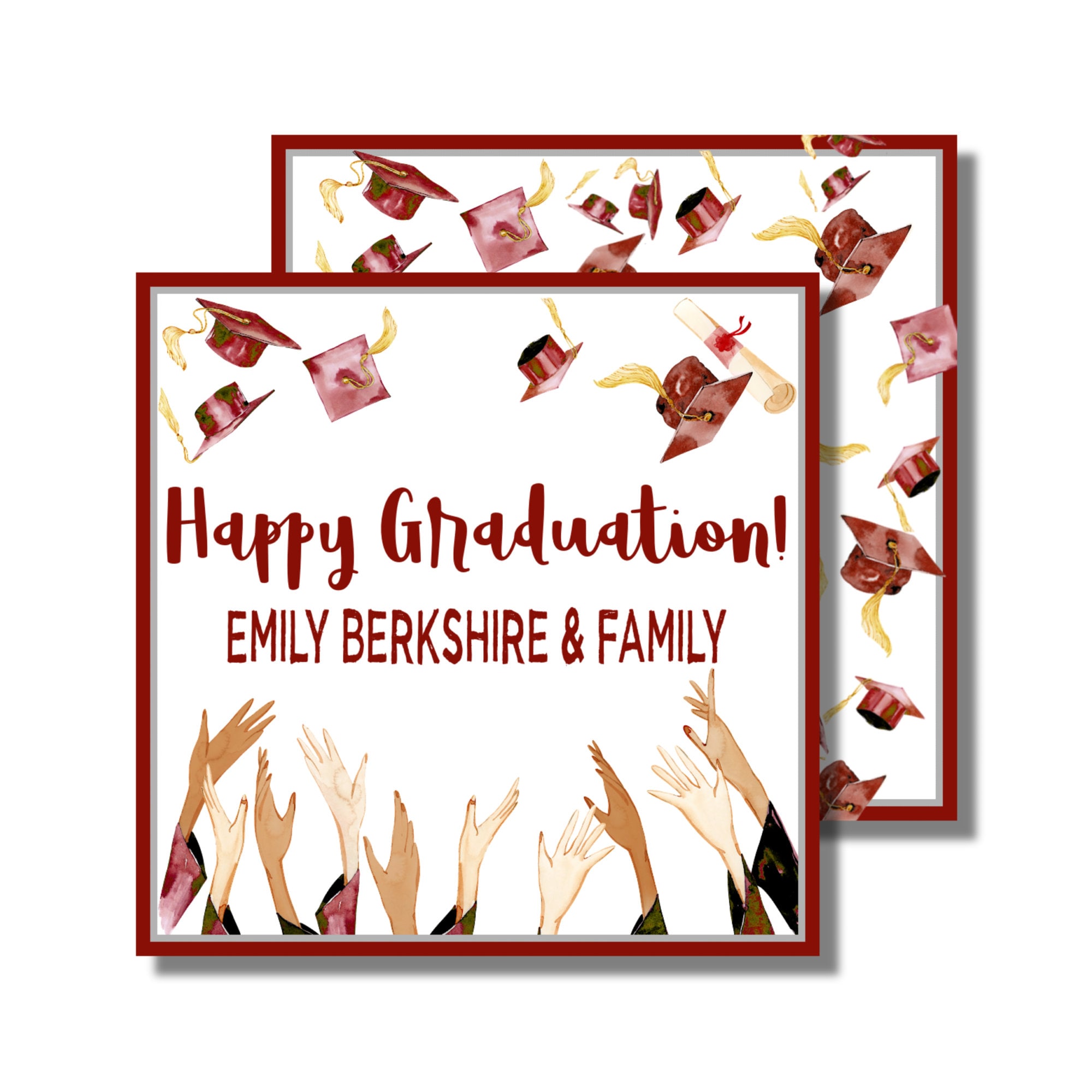 Graduation Gift Tag Gift Enclosure Party Favor Tag Group - Etsy