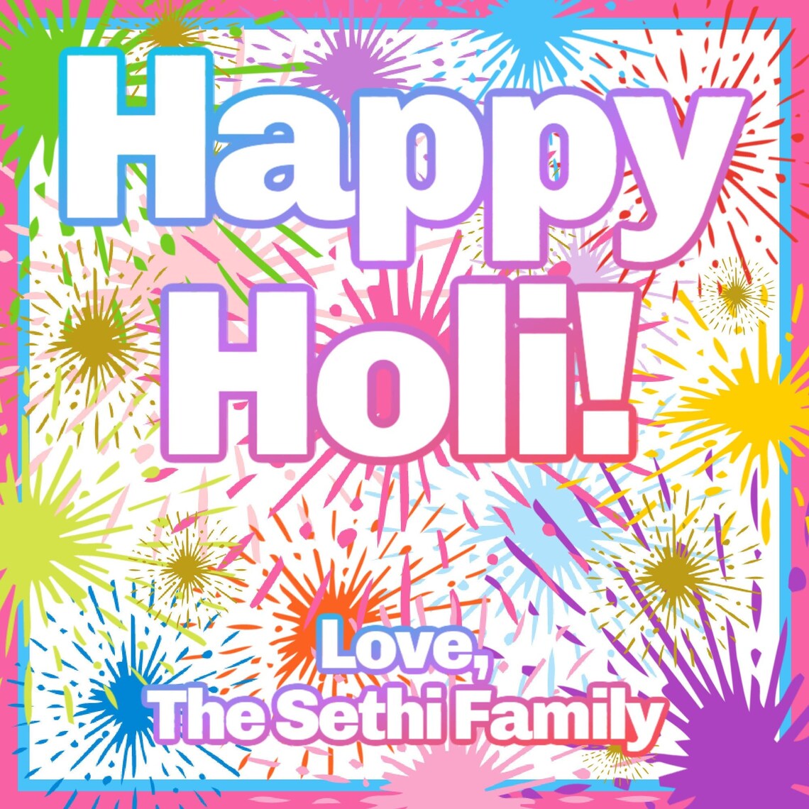 Happy Holi Gift Tag, Gift Enclosure, Party Favor Tag, Holi Treat Tag ...