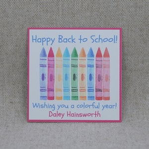 Back to School Gift Tag, Gift Enclosure, Class Gifts, Colorful Back to ...
