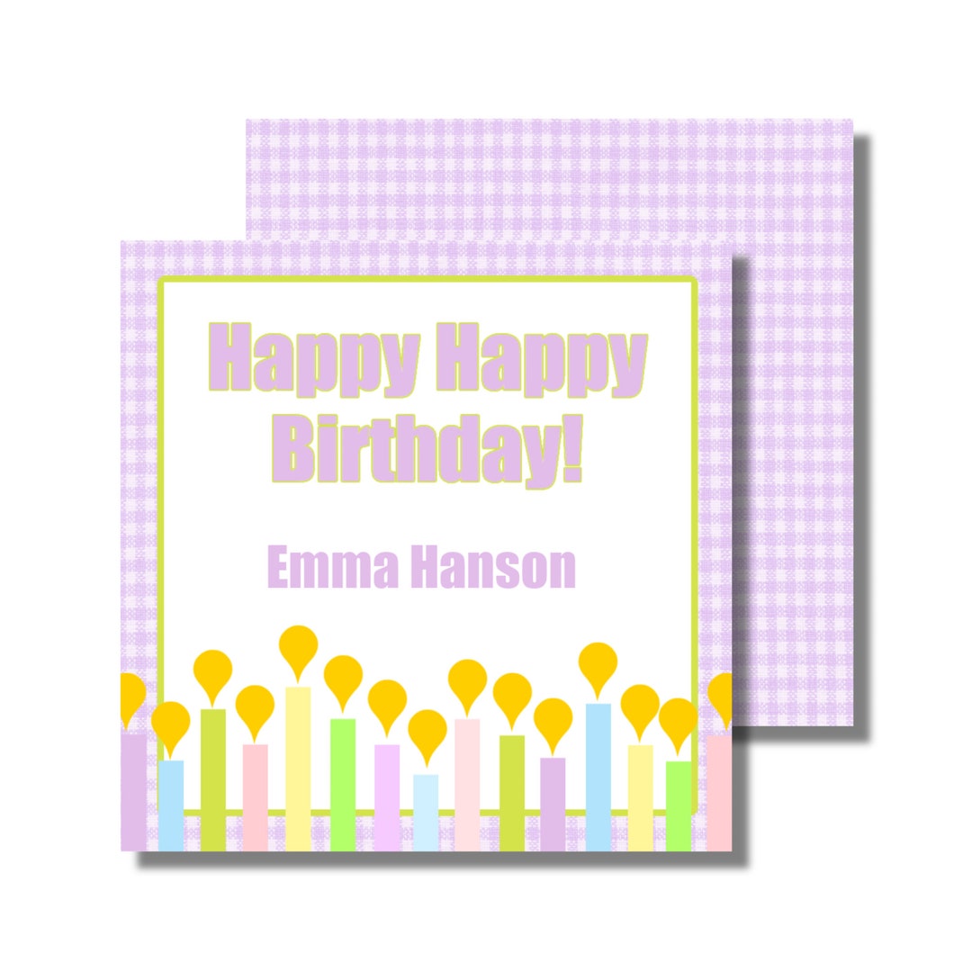 Birthday Gift Tag, Gift Enclosure, Kids Birthday, Birthday Candles in ...