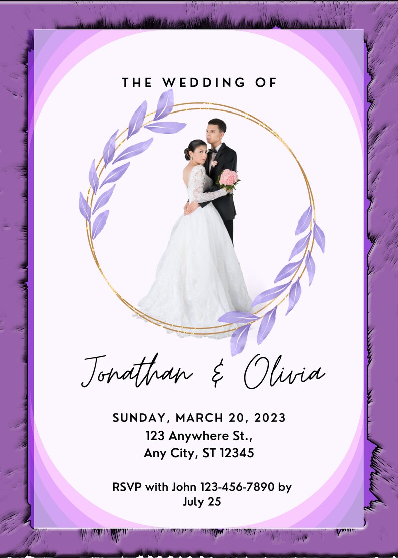 Editable Wedding Invite Wedding Invitation Template Download - Etsy