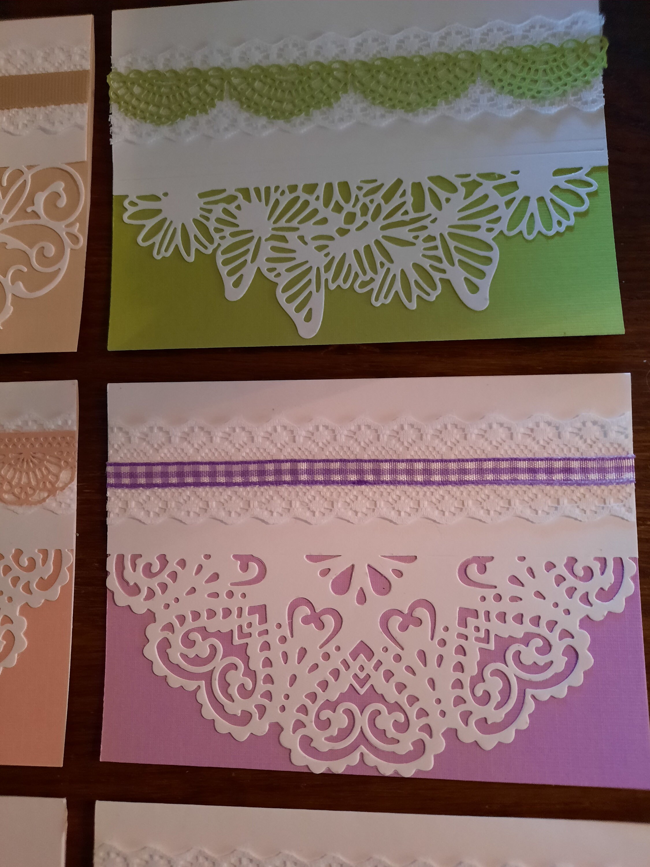 Set of 6 Handmade Blank Greeting Notecards Hand Decorated Intricate ...