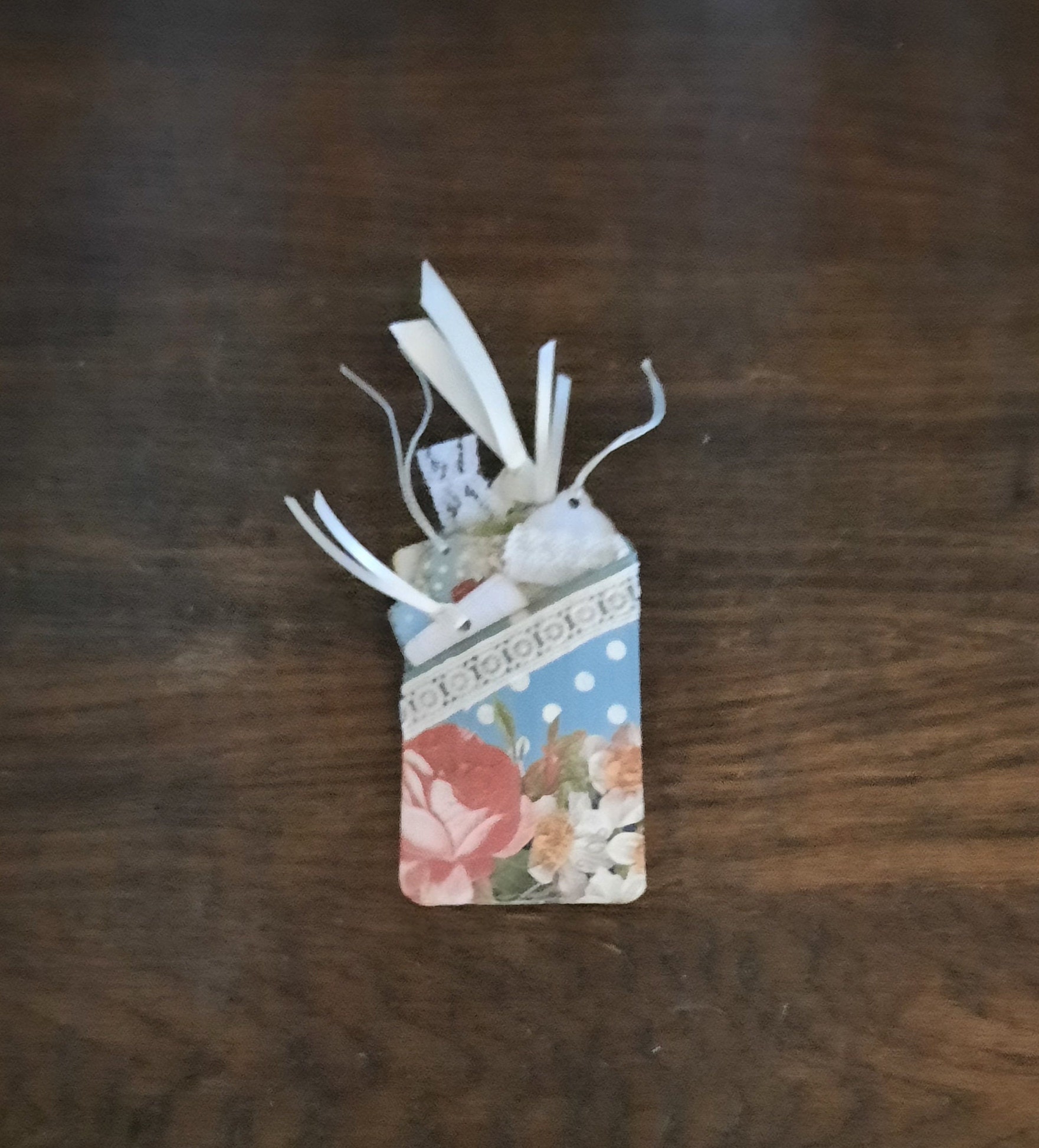 Loaded Tag With 5 Decorated Tags Vintage Lace Crochet Flowers Dots Junk ...