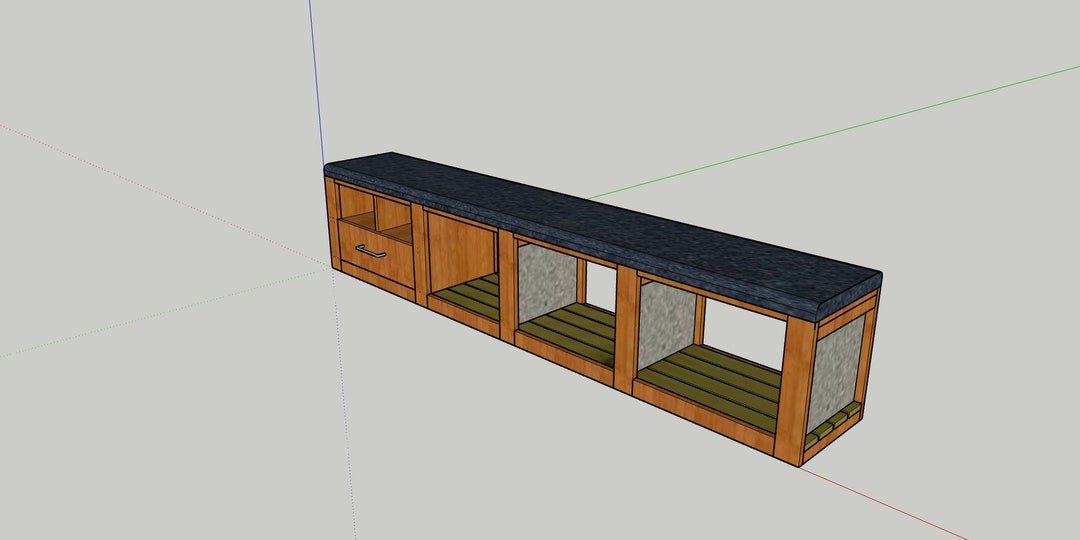 Bench, Bookshelf and Storage Plans With CAD Files. - Etsy