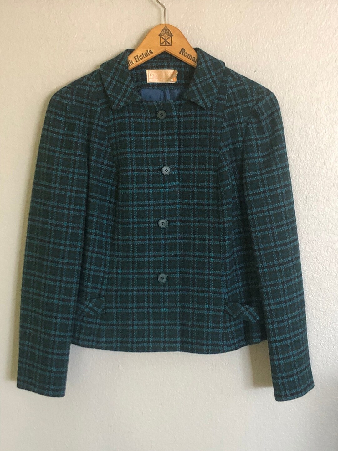 Vintage 1950's Pendleton Wool Cropped Jacket - Etsy