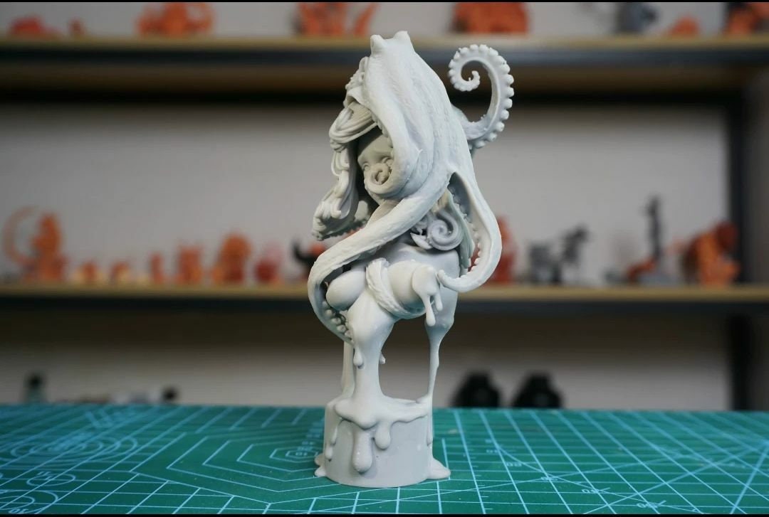 Octopus Girl - 3D STL Digital - Etsy