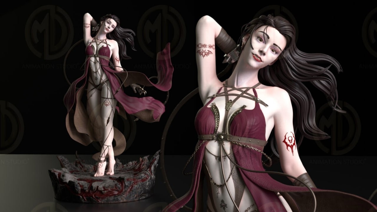 Fantasy Vampire Girl + NSFW - 3D STL Digital - Etsy