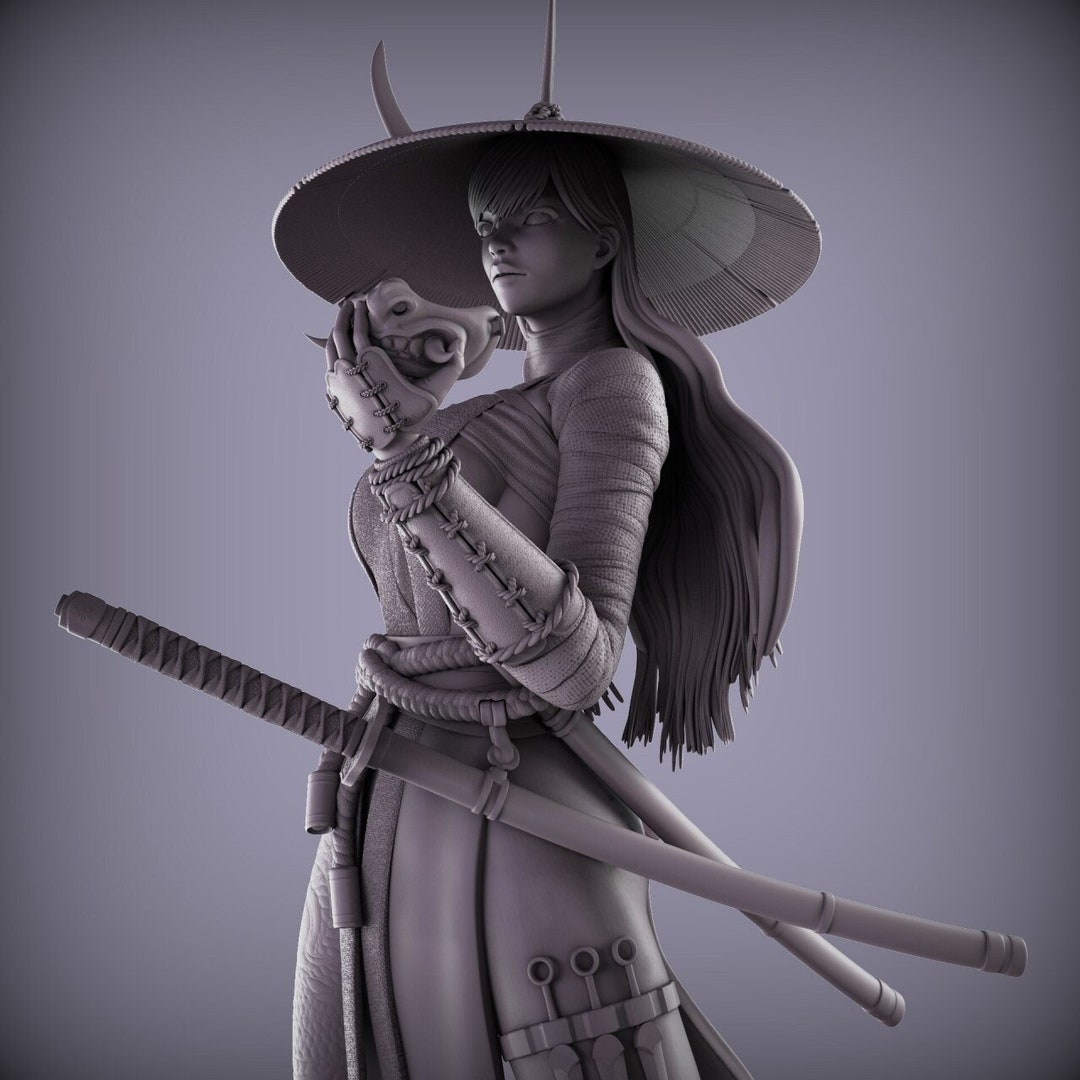 Samurai Woman - 3D STL Digital - Etsy
