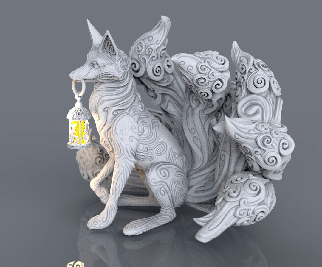 Kitsune - 3D STL Digital - Etsy