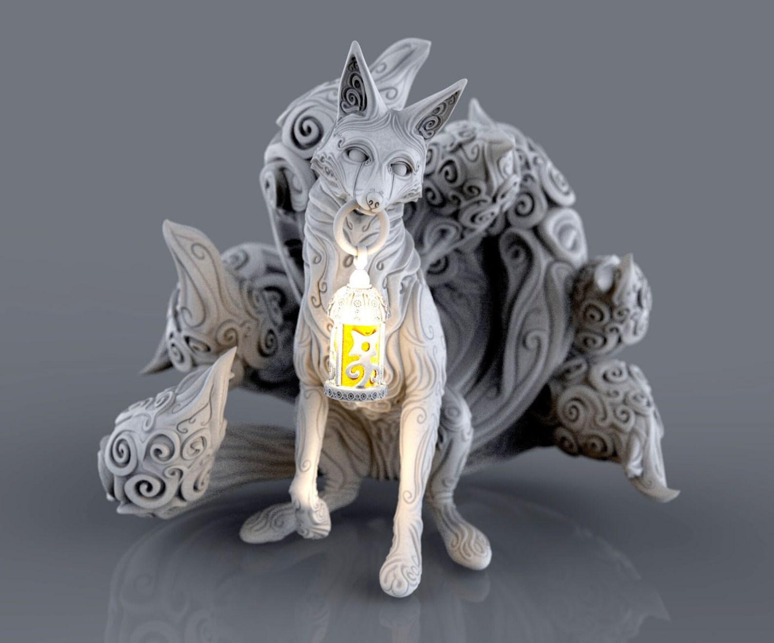 Kitsune 3D STL Digital - Etsy