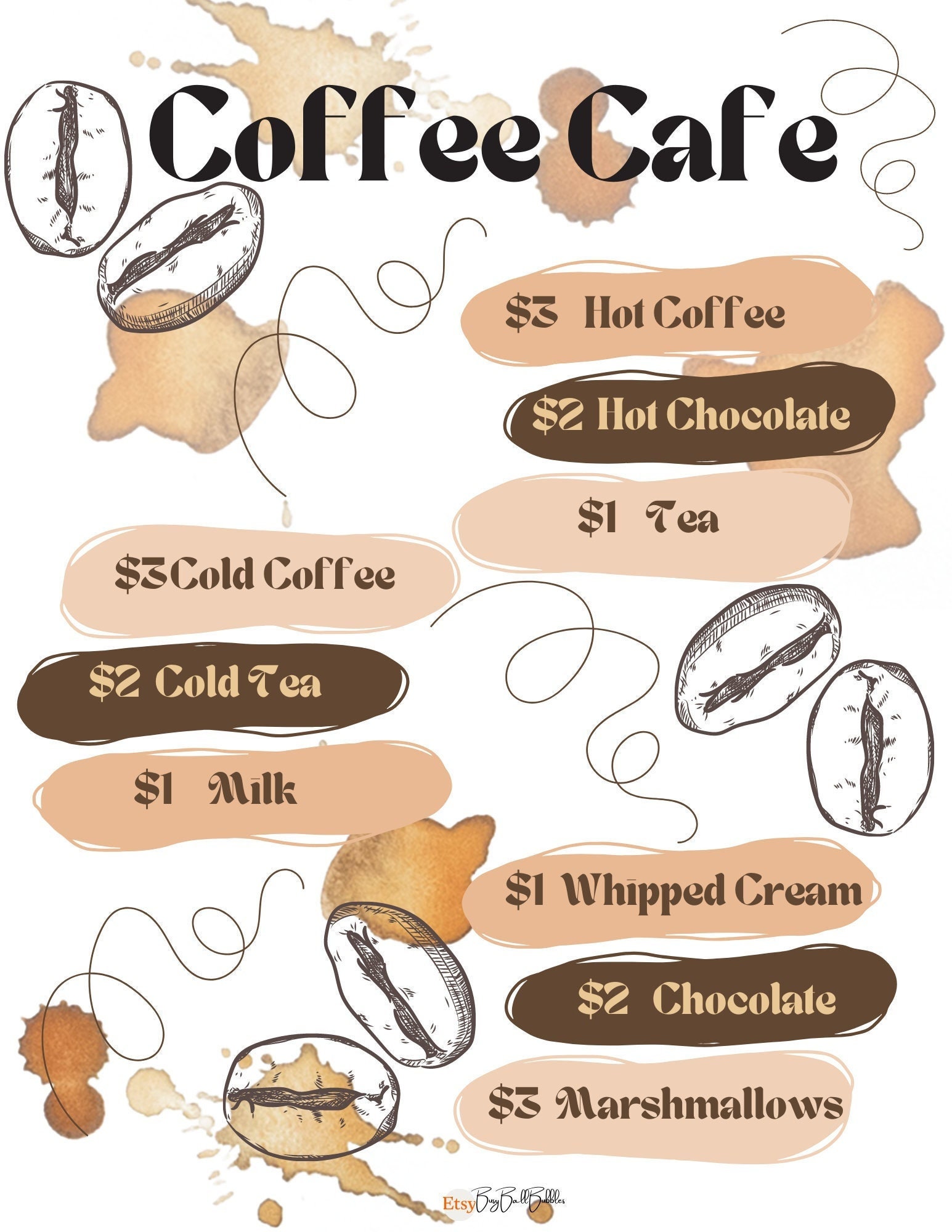 Cafe Menus Collection 1 - Etsy