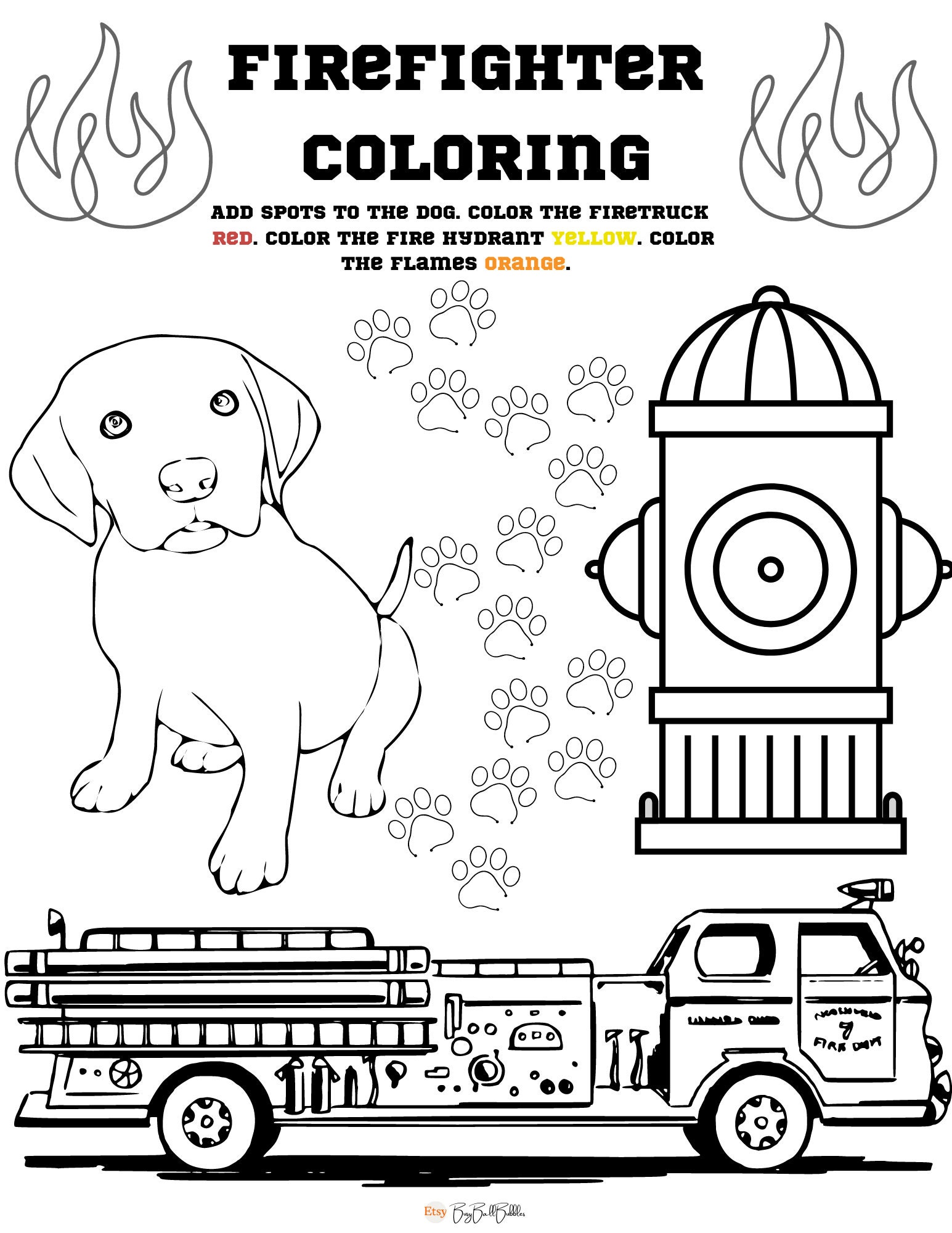 Firefighter Collection 21 Pages Download, Dramatic Play, Homeschool ...