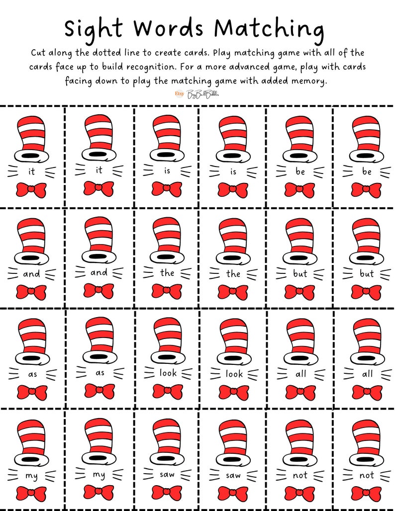 Dr Seuss Themed Activities PDF Download - Etsy