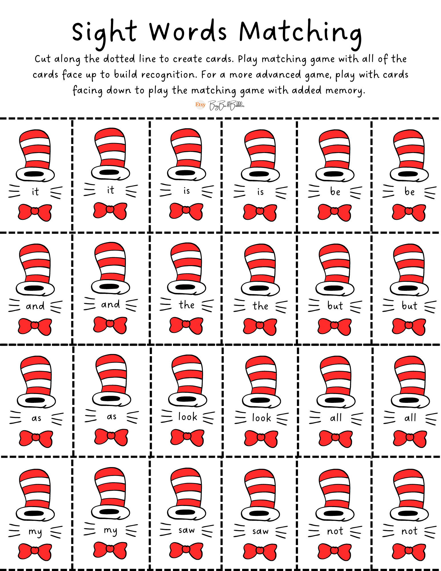 Dr Seuss Themed Activities PDF Download - Etsy