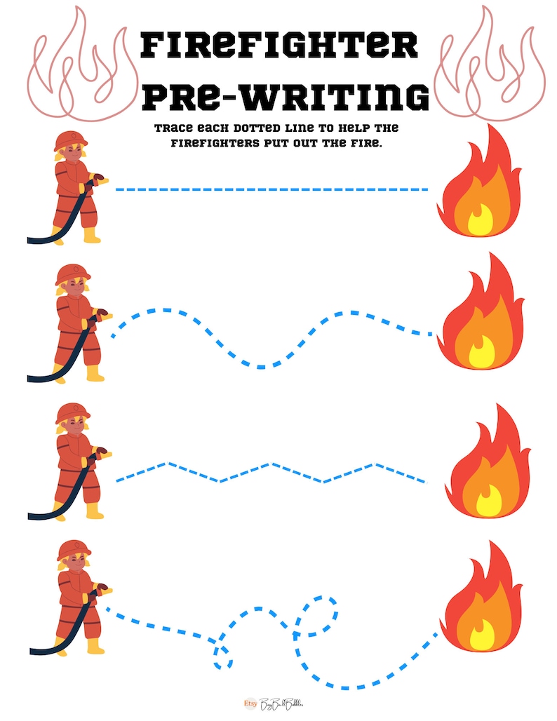 Firefighter Collection 21 Pages Download, Dramatic Play, Homeschool ...